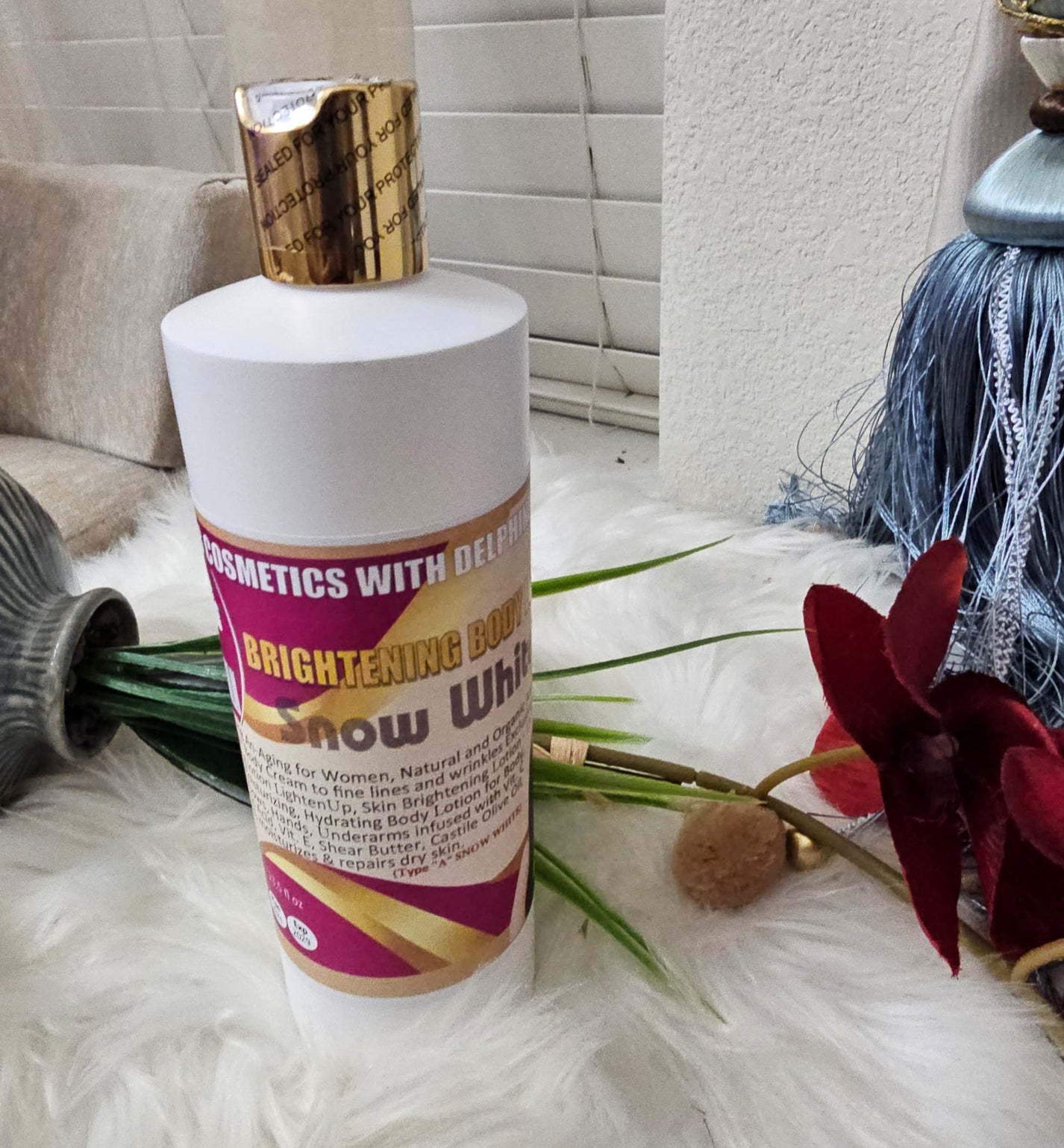 BRIGHTENING BODY LOTION (SNOW WHITE) – AGSB COSMETICS WITH DELPHINE BEAUTY